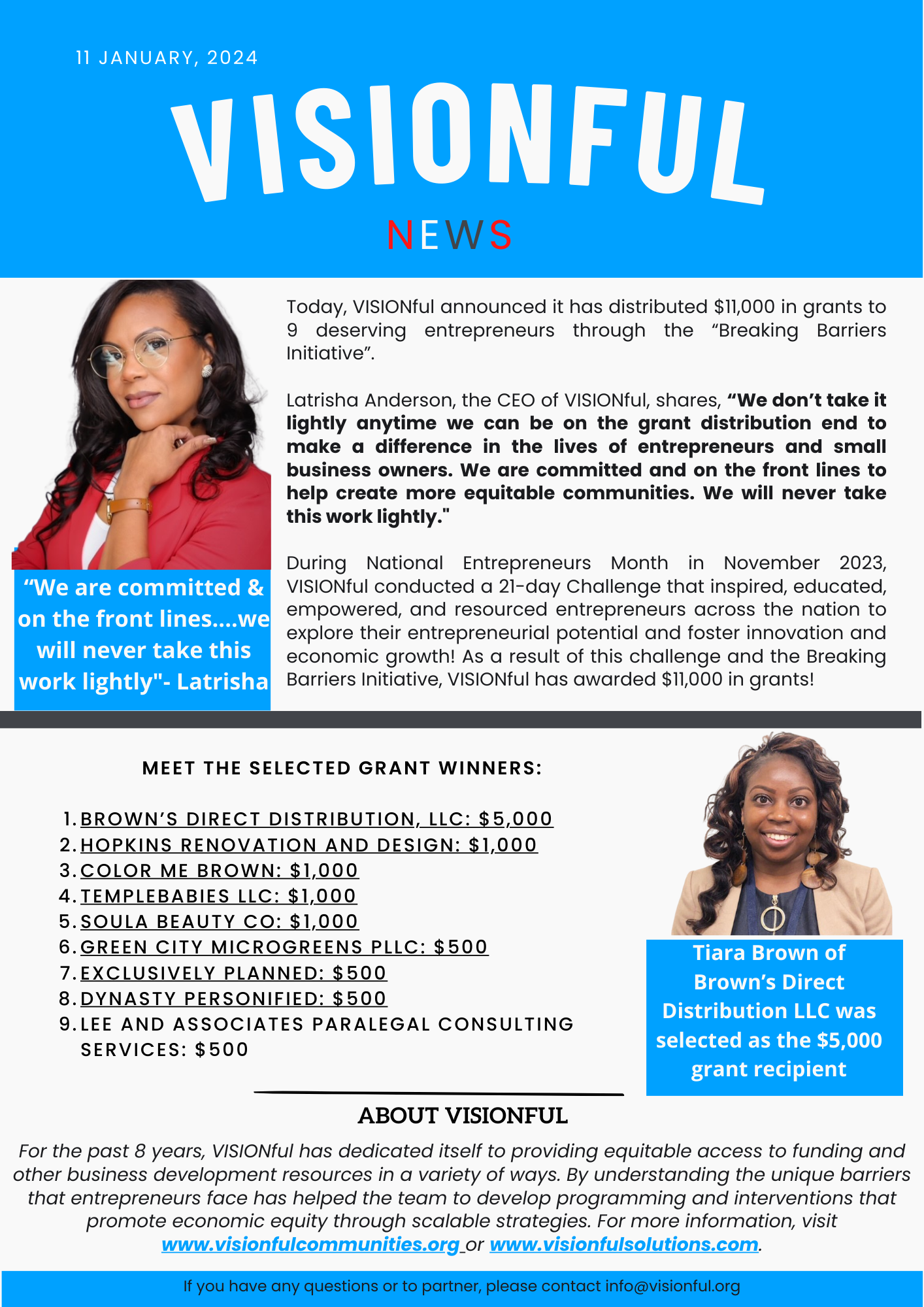 VISIONful Awards $11,000 in Breaking Barriers Grants – VISIONful Solutions